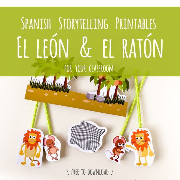 Spanish Storytelling Printable – The Lion & the Mouse | Gus on the Go ...